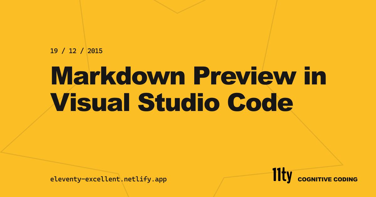 Markdown Preview in Visual Studio Code