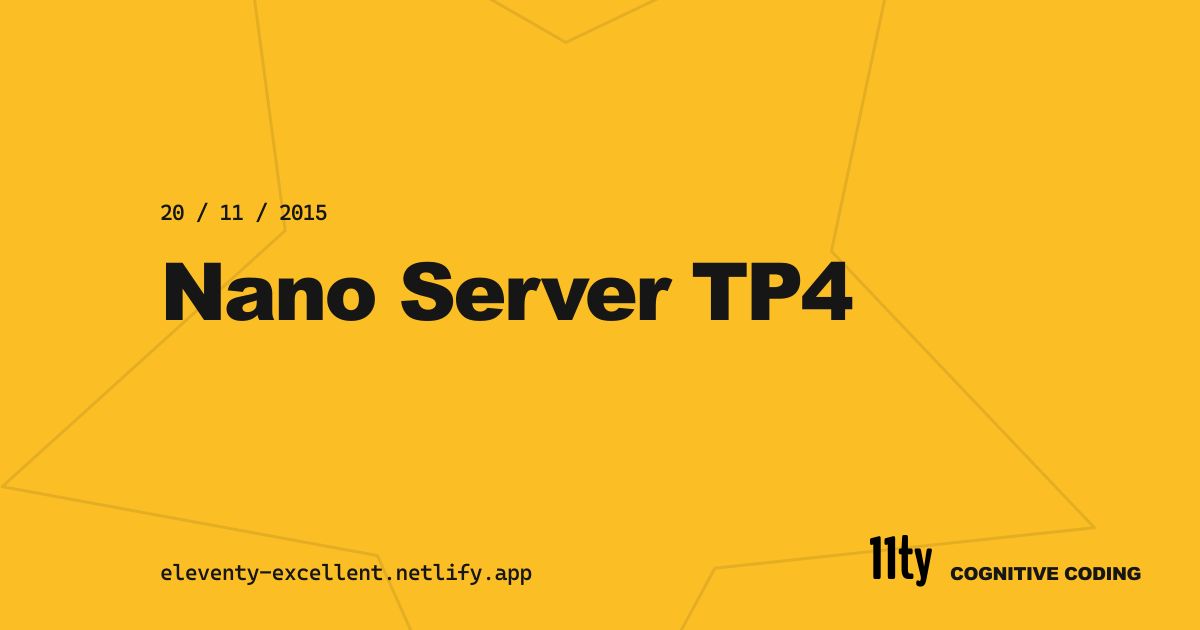 Nano Server TP4